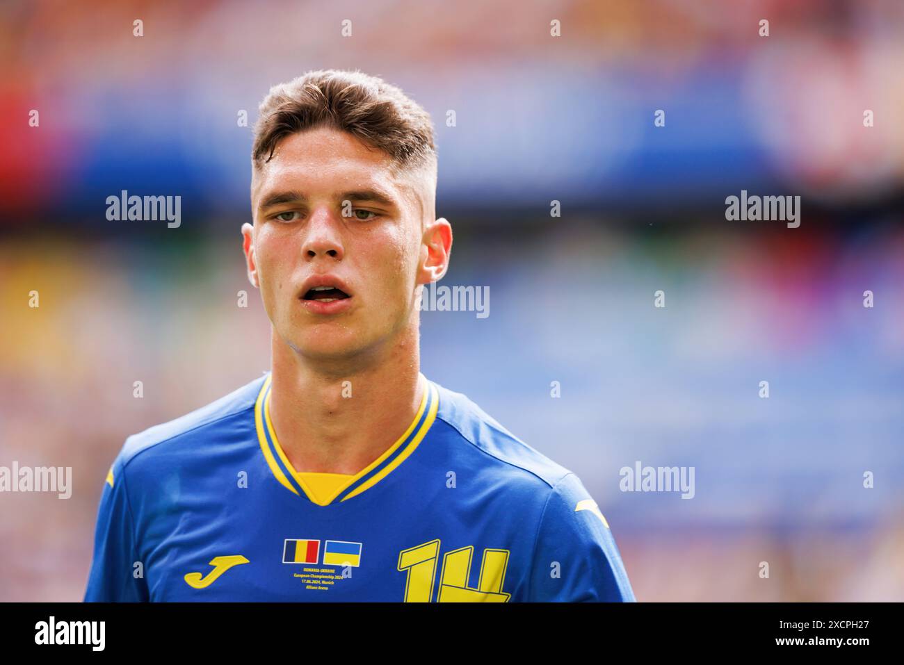 Georgiy Sudakov (Ukraine) seen during the UEFA Euro 2024 game between ...