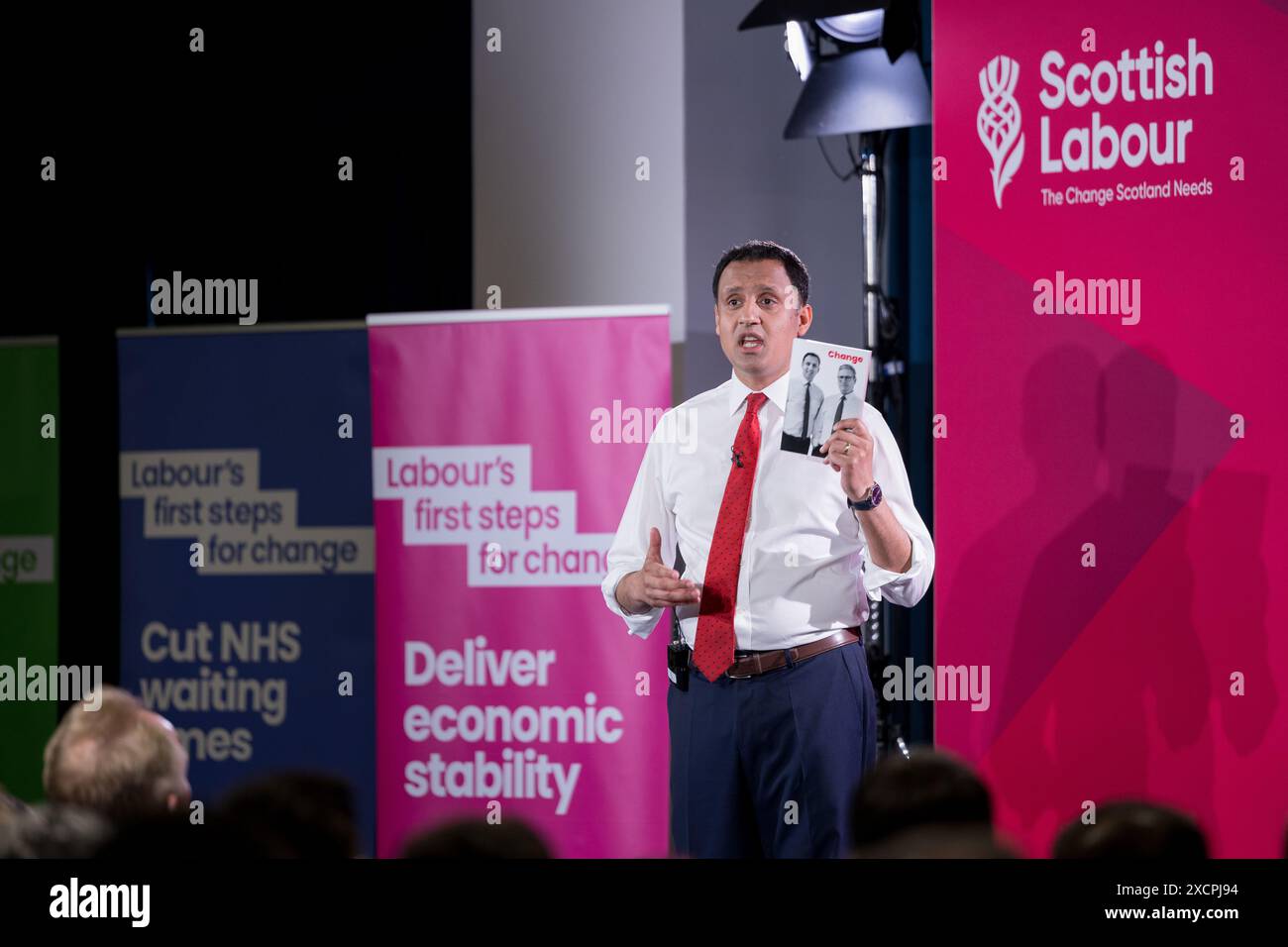 Edinburgh, Scotland. 18 June 2024. Scottish Labour Leader, Anas Sarwar ...