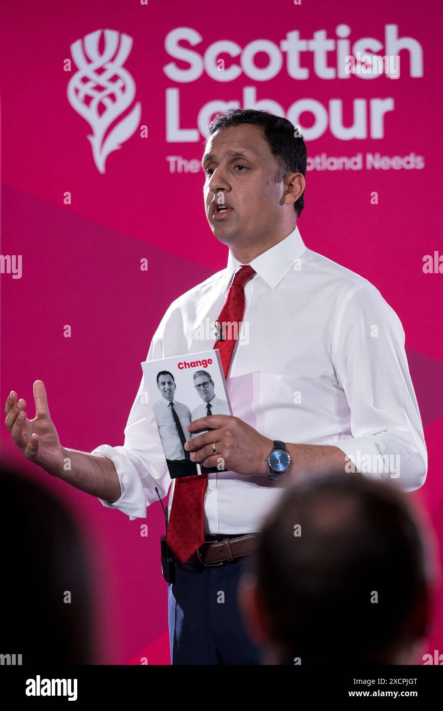 Edinburgh, Scotland. 18 June 2024. Scottish Labour Leader, Anas Sarwar ...