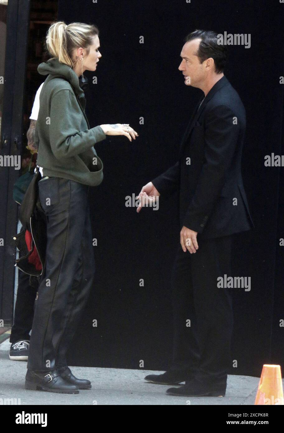 New York, NY, USA. 17th June, 2024. Abby Lee and Jude Law on the set of ...