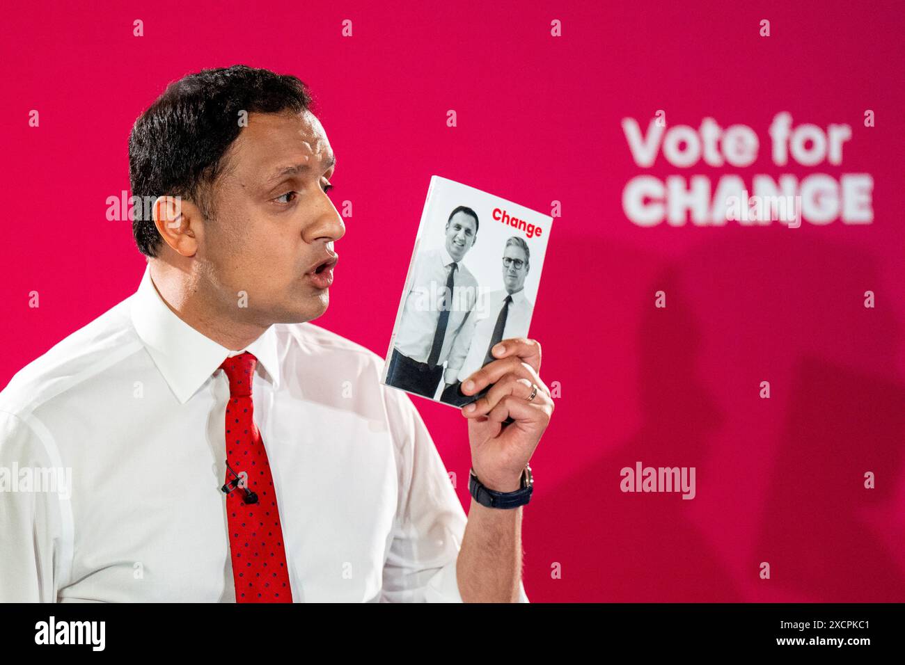 Scottish Labour leader Anas Sarwar speaking during the party's General ...