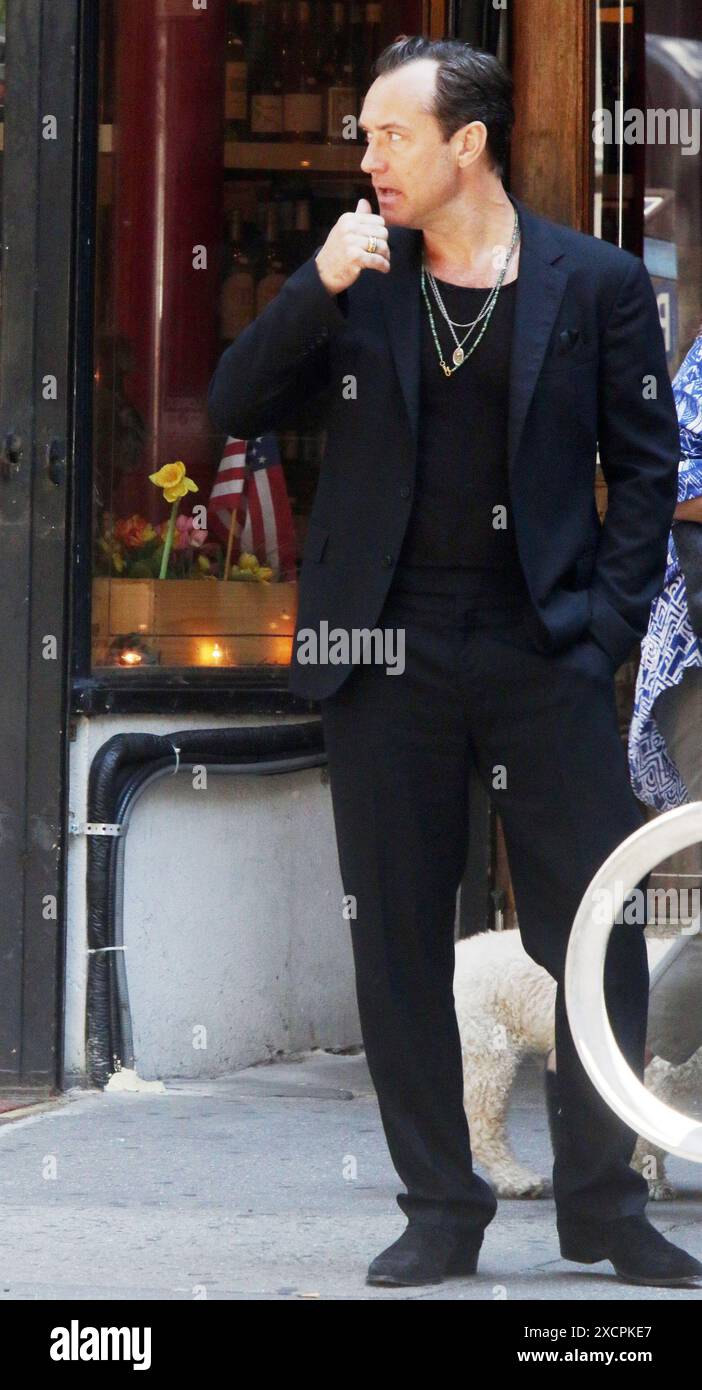 New York, NY, USA. 17th June, 2024. Jude Law on the set of the new ...