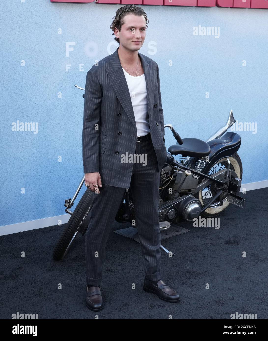 Los Angeles, USA. 17th June, 2024. Raff Law arrives at THE BIKERIDERS ...