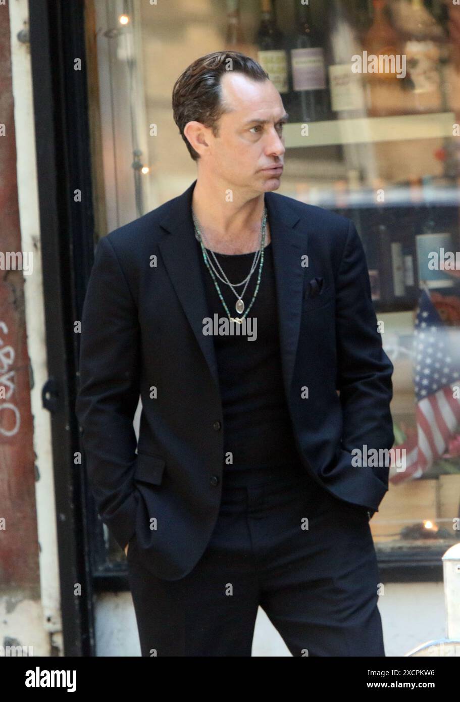 New York, NY, USA. 17th June, 2024. Jude Law on the set of the new ...