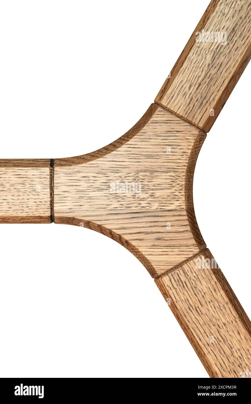 Triple jointed wooden frame of the table is made of solid oak and is ...