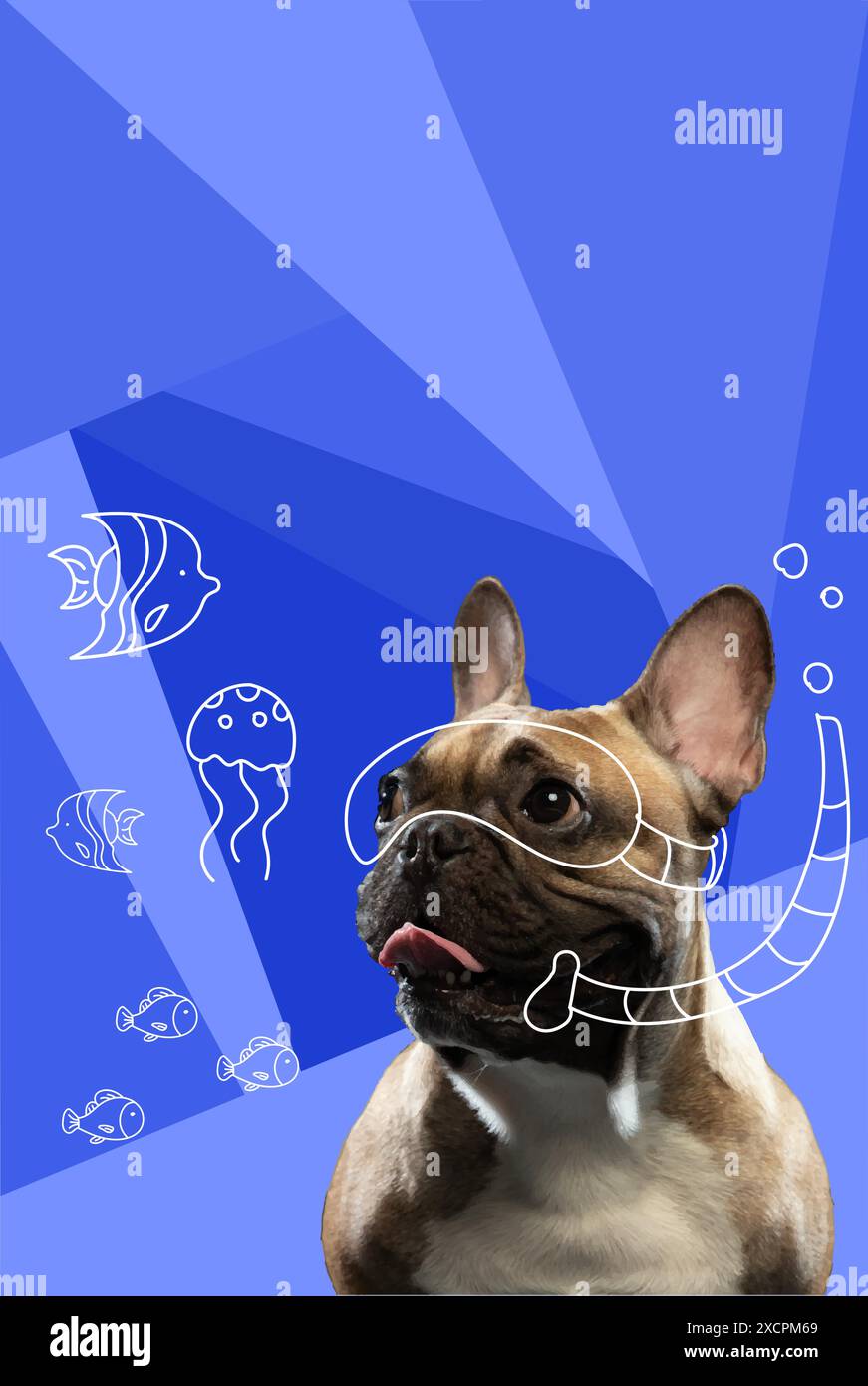 Contemporary artwork. Vector illustration. Close-up photo of French ...