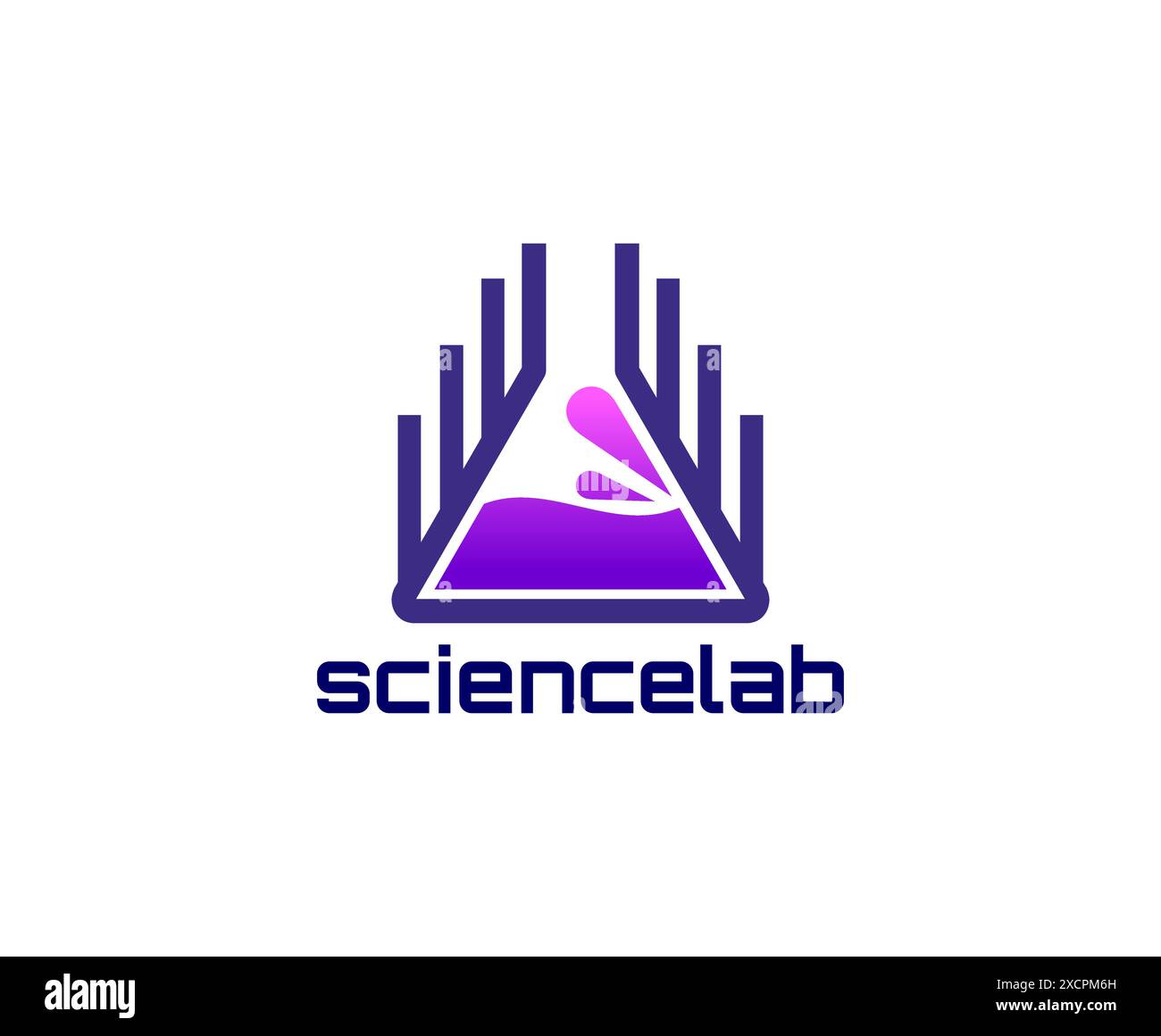 Science lab icon for chemical innovation and scientific discovery ...