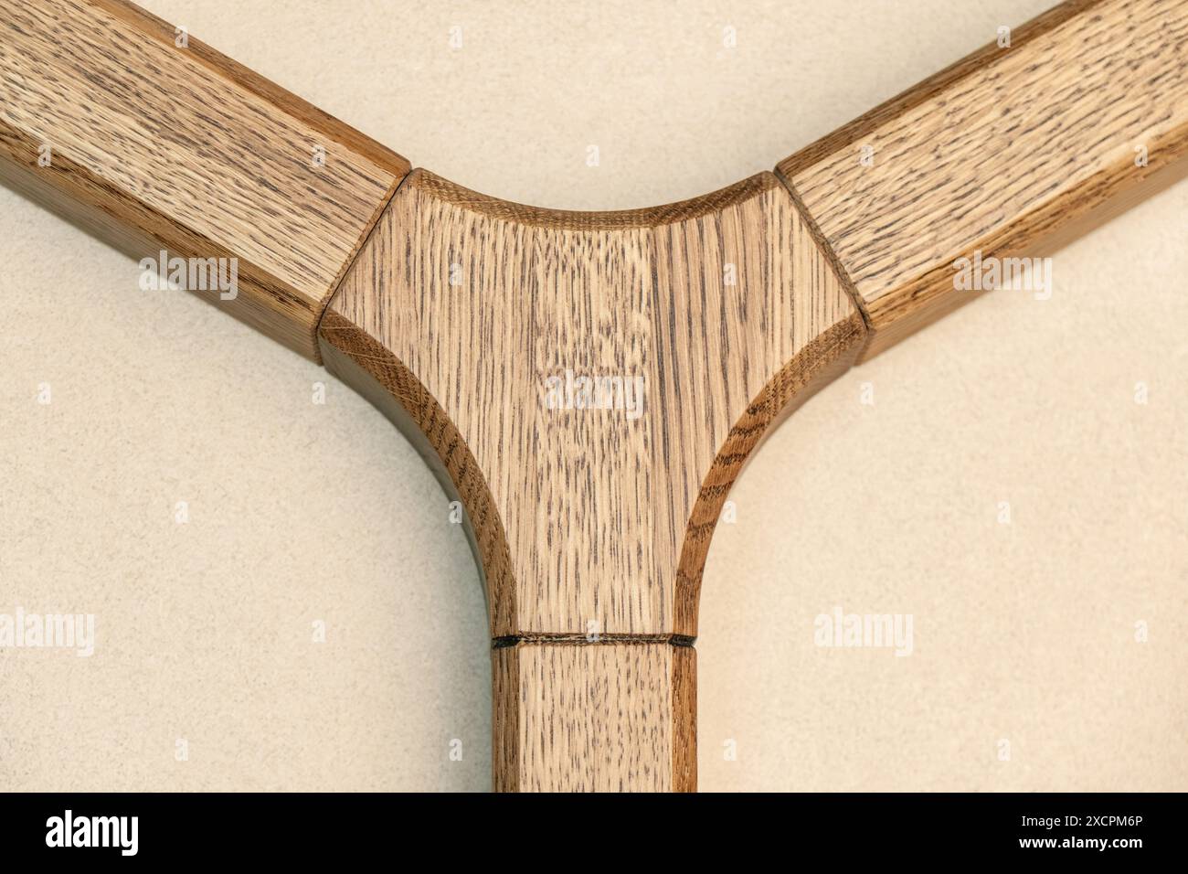 Triple jointed wooden frame of the table is made of solid oak and is ...