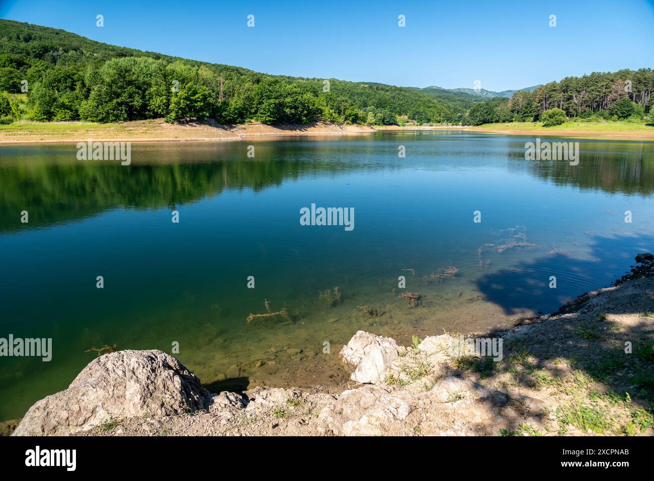 Bor Lake (Borsko jezero), an artificial lake in eastern Serbia near the ...
