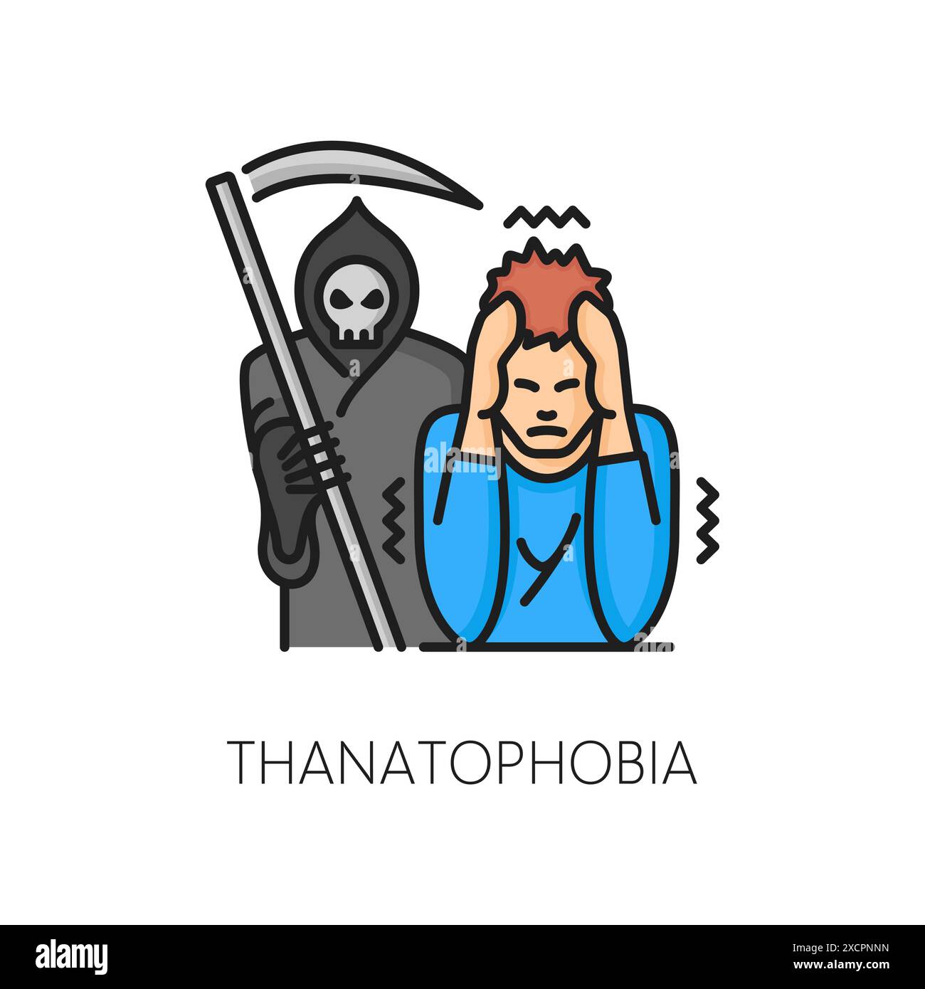 Thanatophobia phobia, mental health and anxiety psychology problem ...