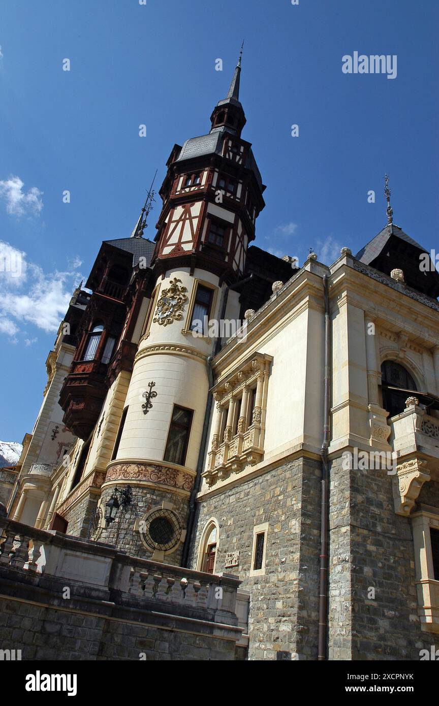 PPL PHOTO LIBRARY - COPYRIGHT RESERVED Tower and spire at Peles Castle ...