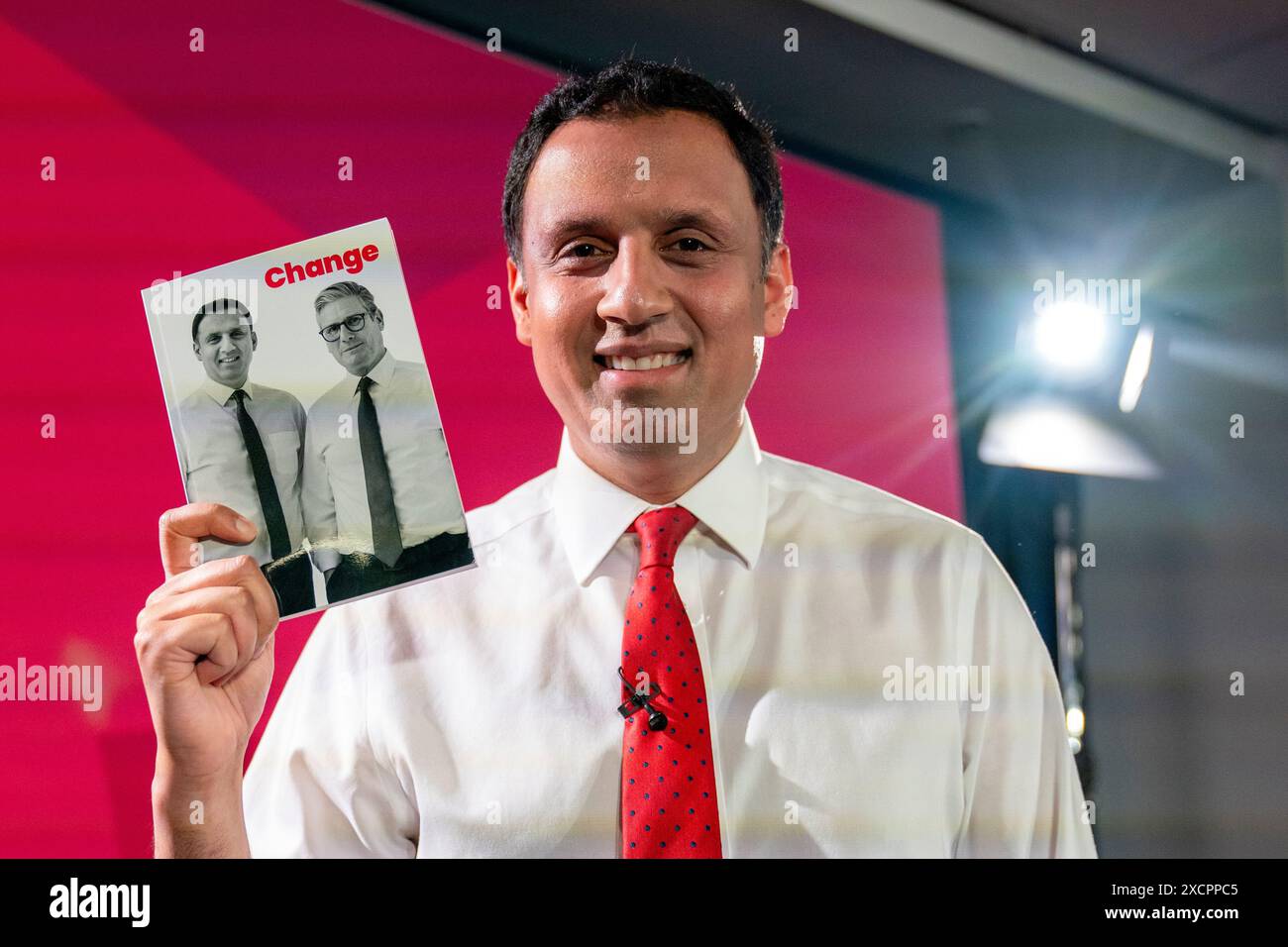 Scottish Labour leader Anas Sarwar speaking during the party's General ...