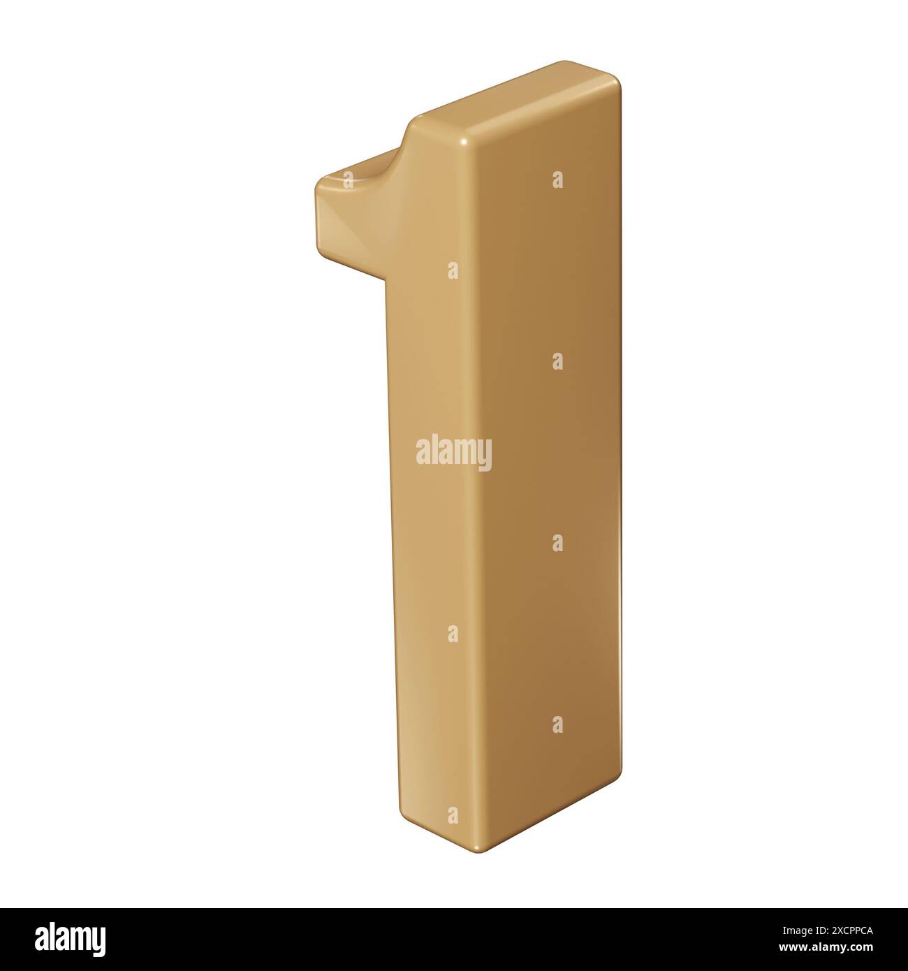 3d number one 1 golden or bronze shining typography symbol or sign ...