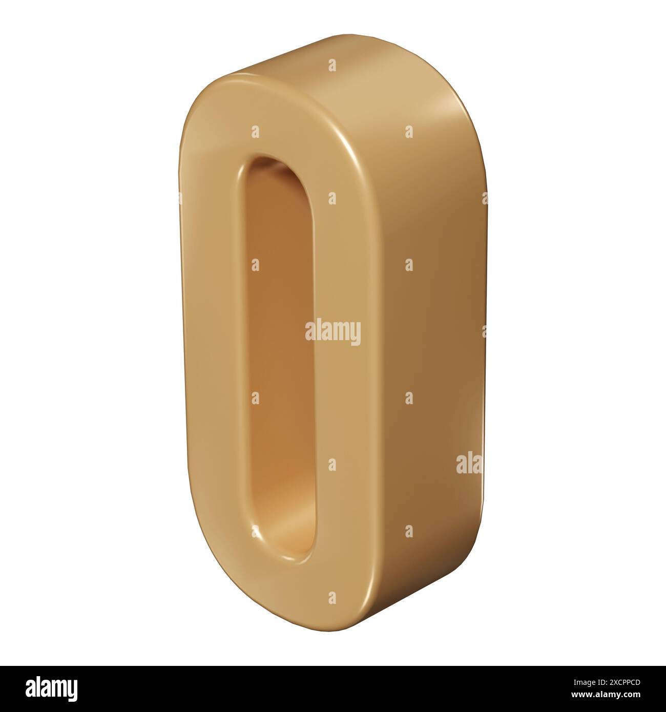 3d number zero 0 golden or bronze shining typography symbol or sign template, realistic ...