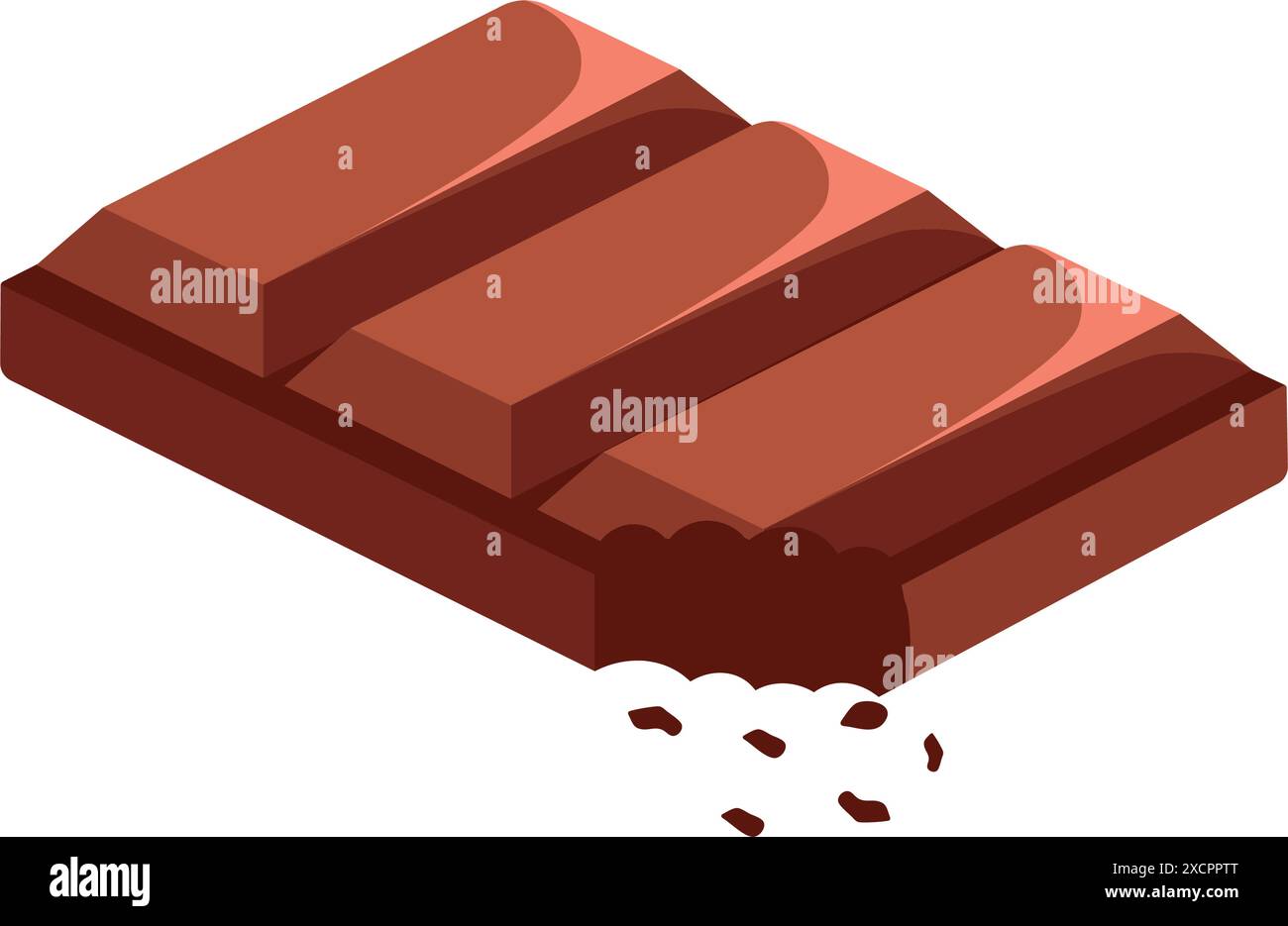 bite on the chocolate bar Stock Vector Image & Art - Alamy