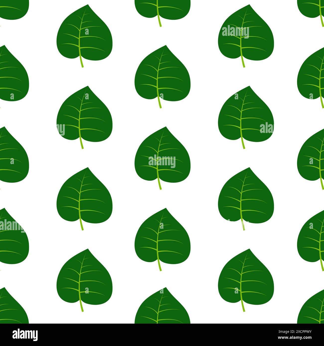 Seamless pattern with green summer leaves. Vector illustration Stock ...