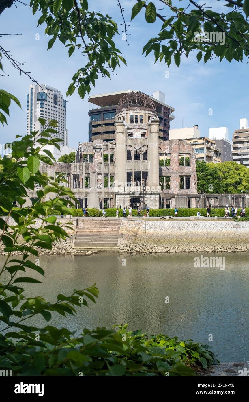 Atomic Bomb Dome or A-bomb dome (Genbaku Dome-mae) in Hiroshima Japan ...