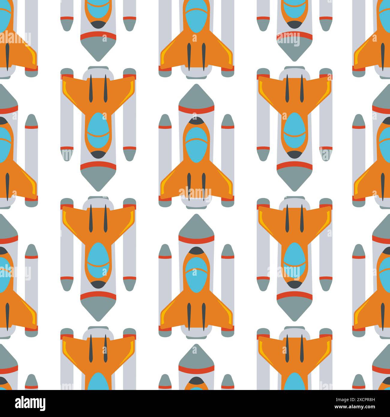 Seamless pattern rocket innovation Stock Vector Images - Alamy