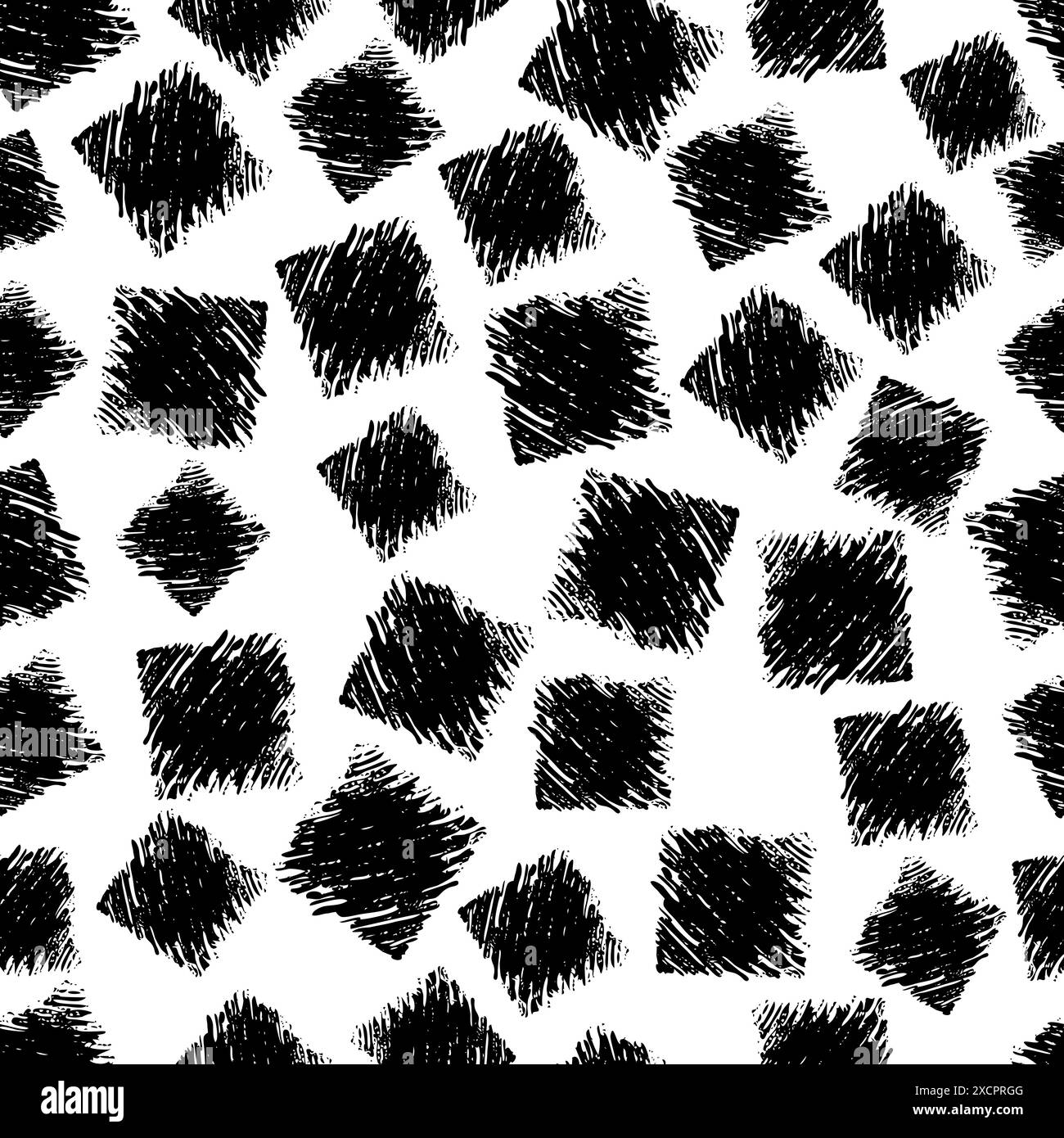 Seamless Pattern with hand drawn black scribble Smear. Abstract grunge ...