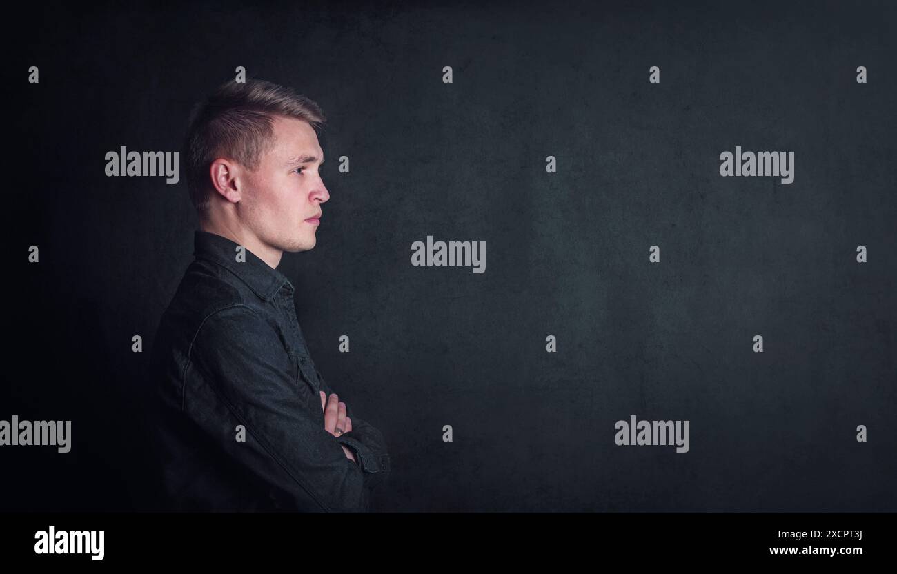 Face side view man male hi-res stock photography and images - Alamy