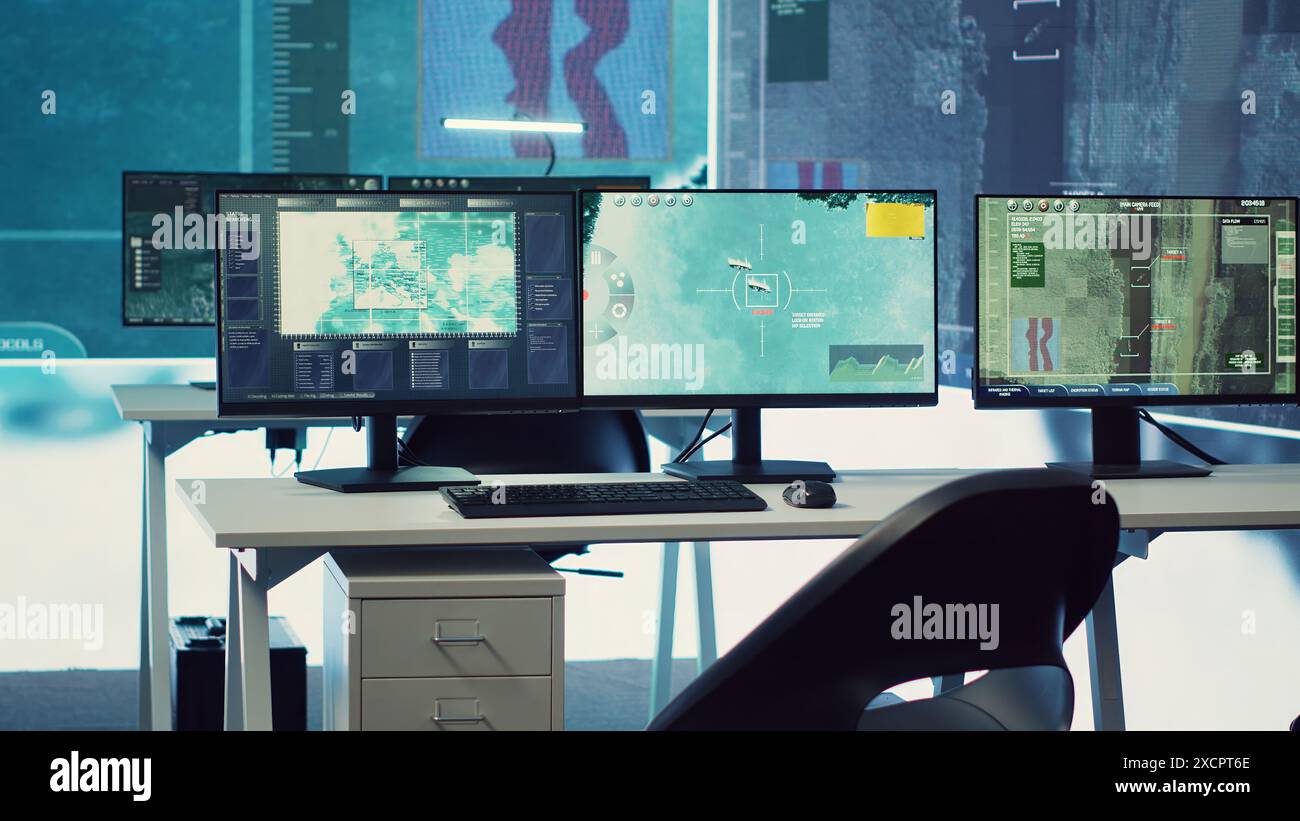 Control room screen world map hi-res stock photography and images - Alamy