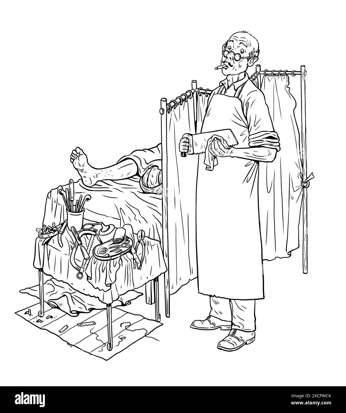 Hospital room after operation Cut Out Stock Images & Pictures - Alamy