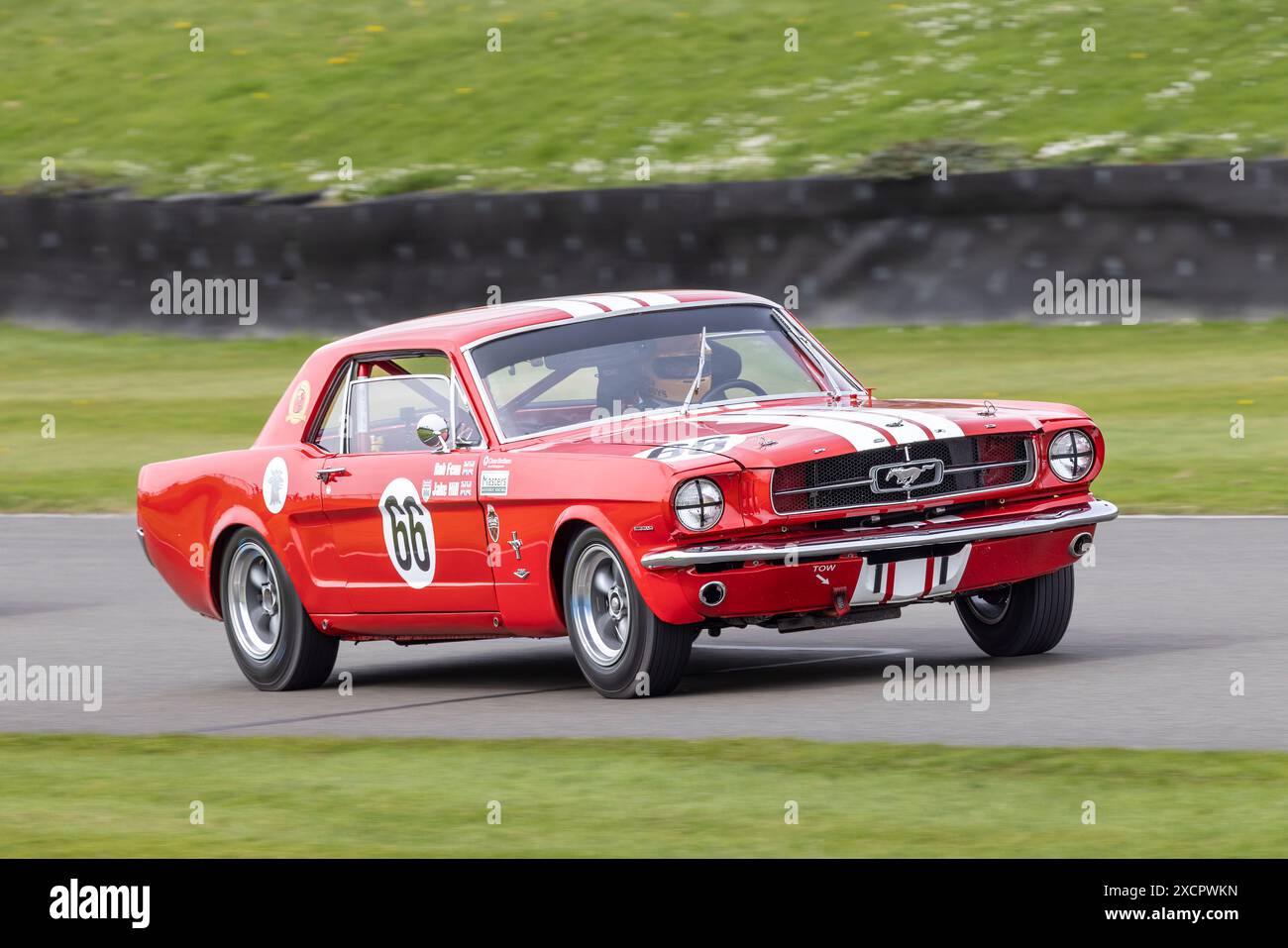 Rob Fenn and Jake Hill in the 1965 Ford Mustang during the Ken Miles ...