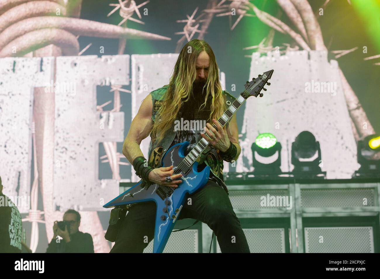 Leicestershire, UK. Saturday June 15, 2024. Zakk Wylde of Pantera ...