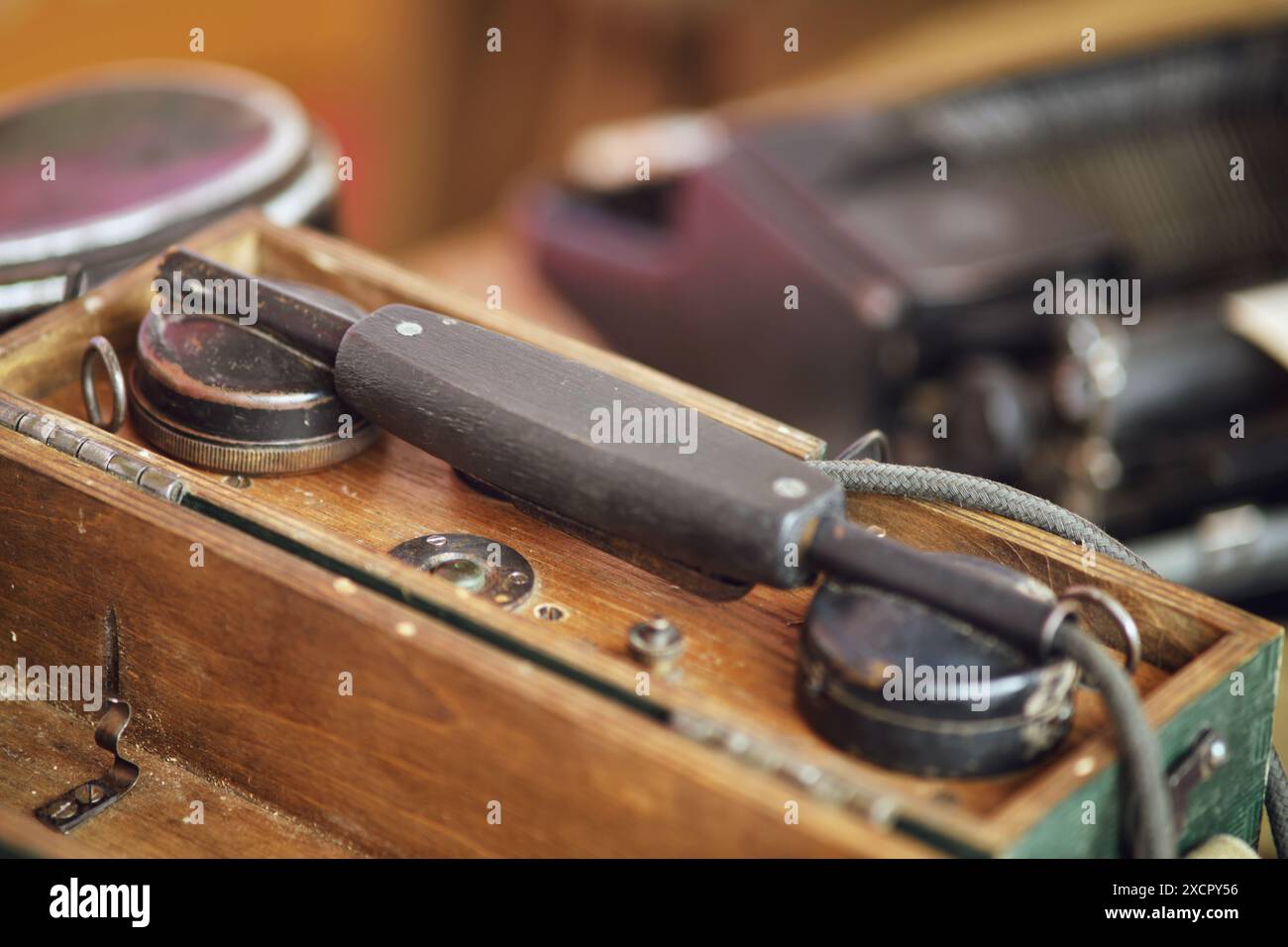 USSR field telephone for World War II communications. Historical items ...