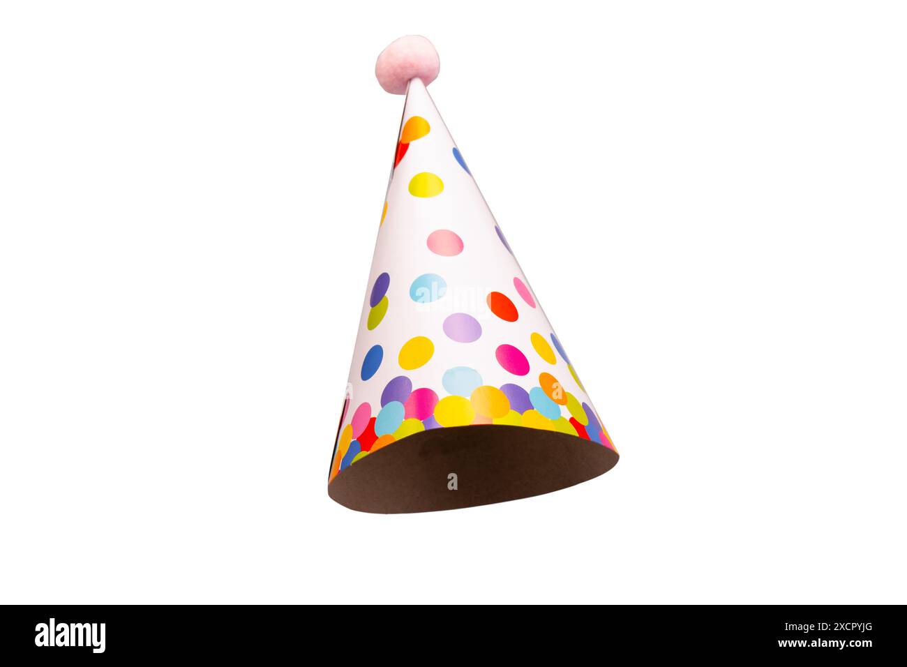 Colorful birthday cap isolated on white background Stock Photo - Alamy
