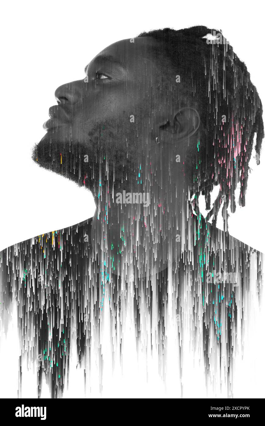 Glitch effect person Cut Out Stock Images & Pictures - Alamy