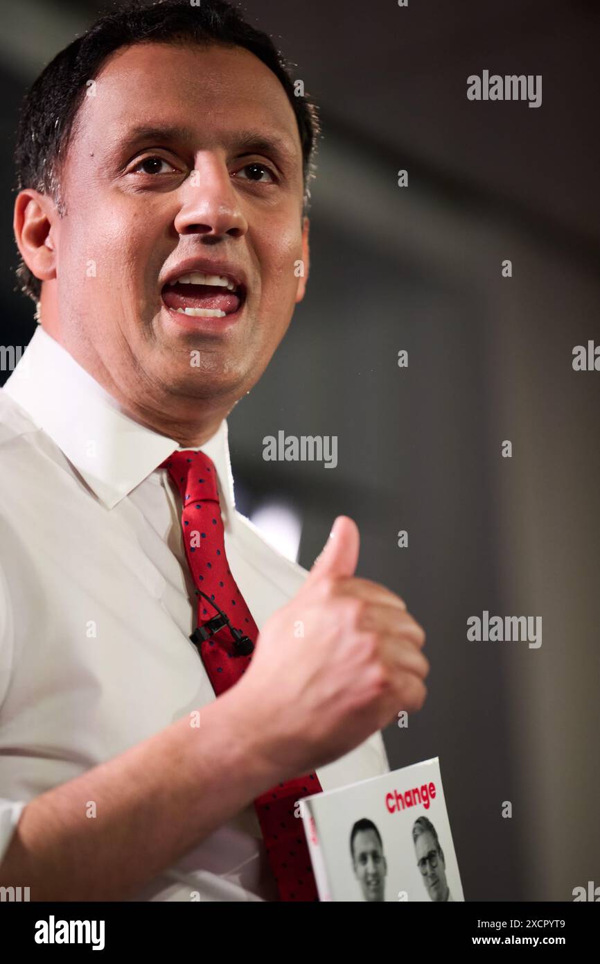 Edinburgh Scotland, UK 18 June 2024. Scottish Labour leader Anas Sarwar ...