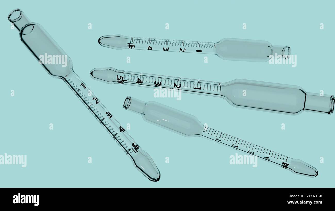 3d rendering of Butyrometer, it is a measuring instrument used to ...