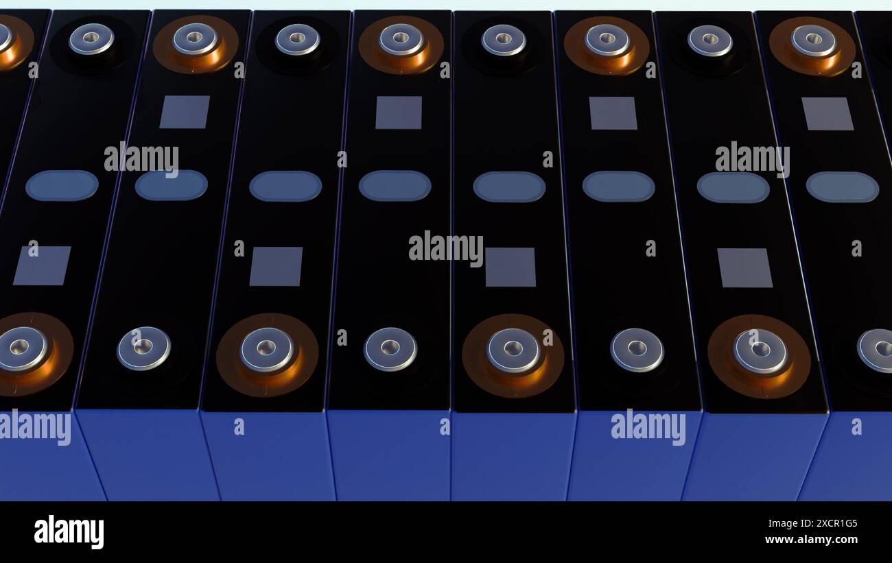 3d rendering of prismatic battery, rectangular lithium ion phosphate ...