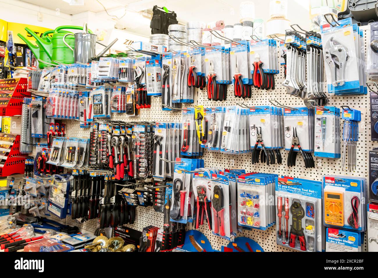 Tools for sale in an independent DIY trade centre shop store in ...