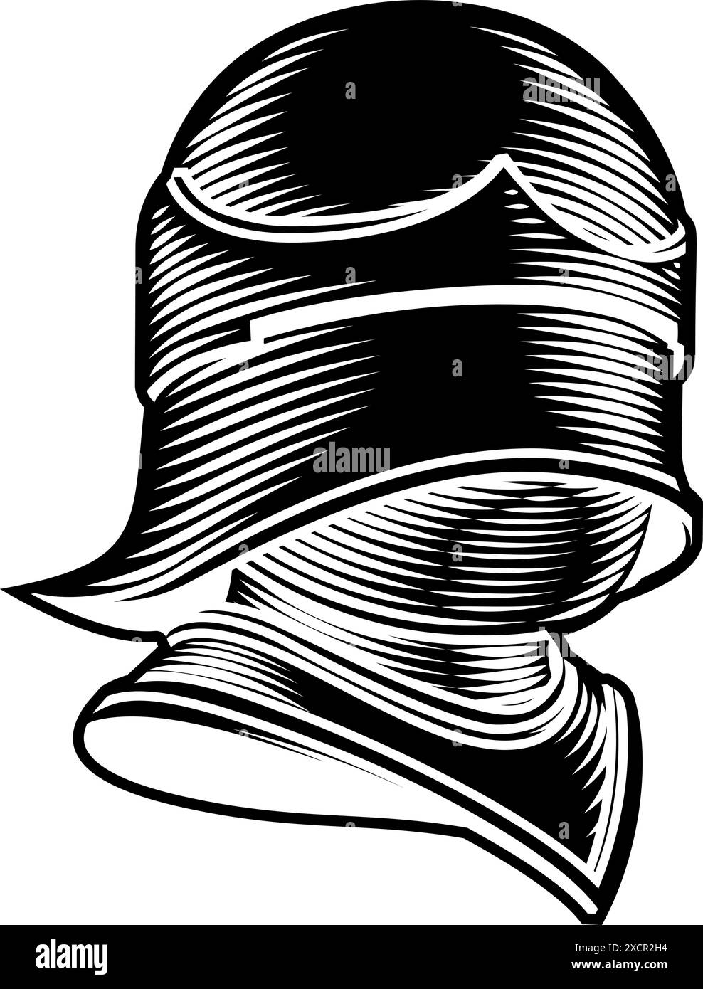 Knight Helm Medieval Helmet Vintage Woodcut Style Stock Vector Image ...