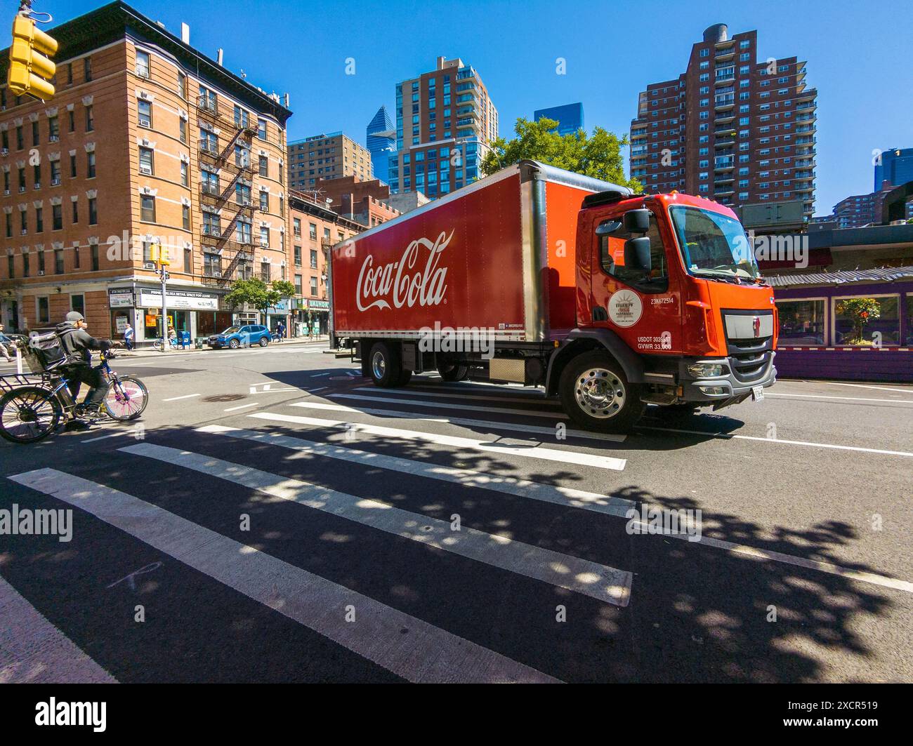 Coca-Cola branded delivery truck in Chelsea in New York on Saturday ...
