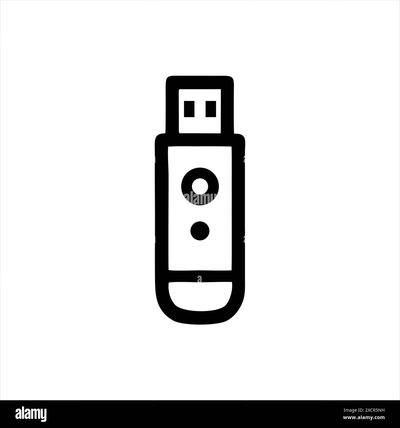 Simple USB Flash Disk Vector with Minimalist and modern design Stock ...