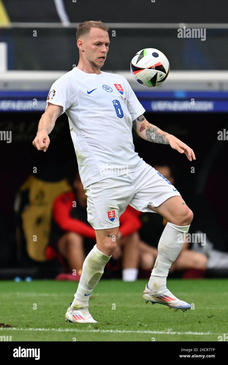 Ondrej Duda (8) of Slovakia pictured during a soccer game between the ...