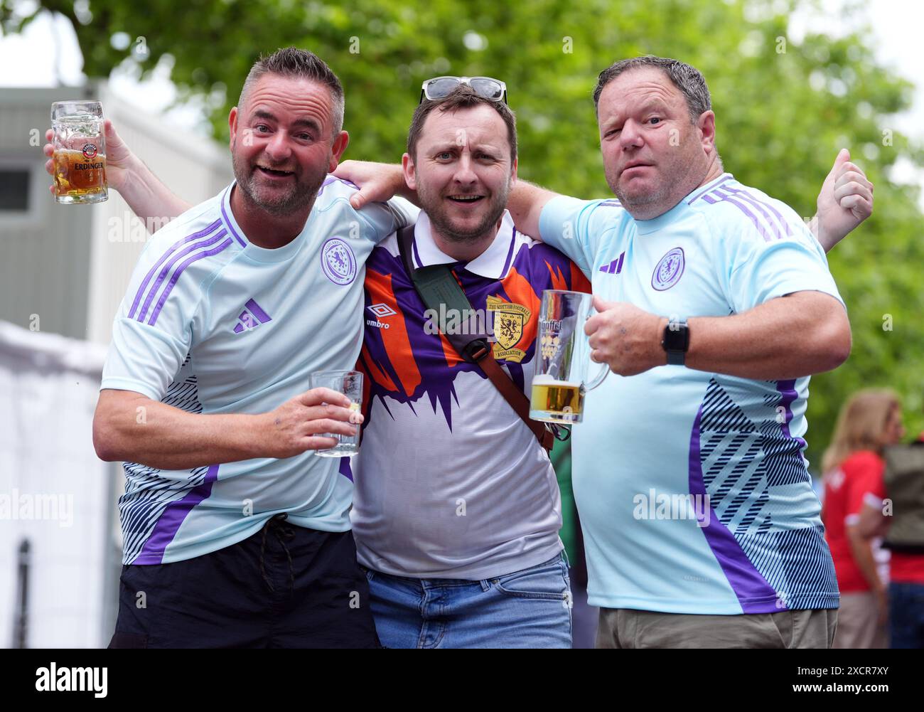 Scotland fans near the Heumarkt Fanzone, Cologne. Scotland will face ...