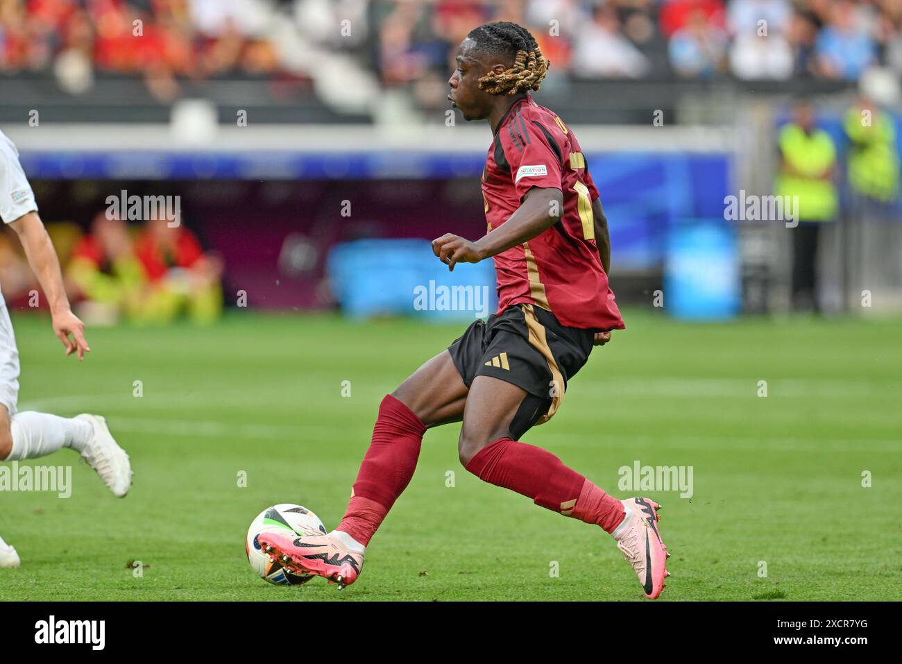 Jeremy Doku (22) of Belgium pictured during a soccer game between the ...