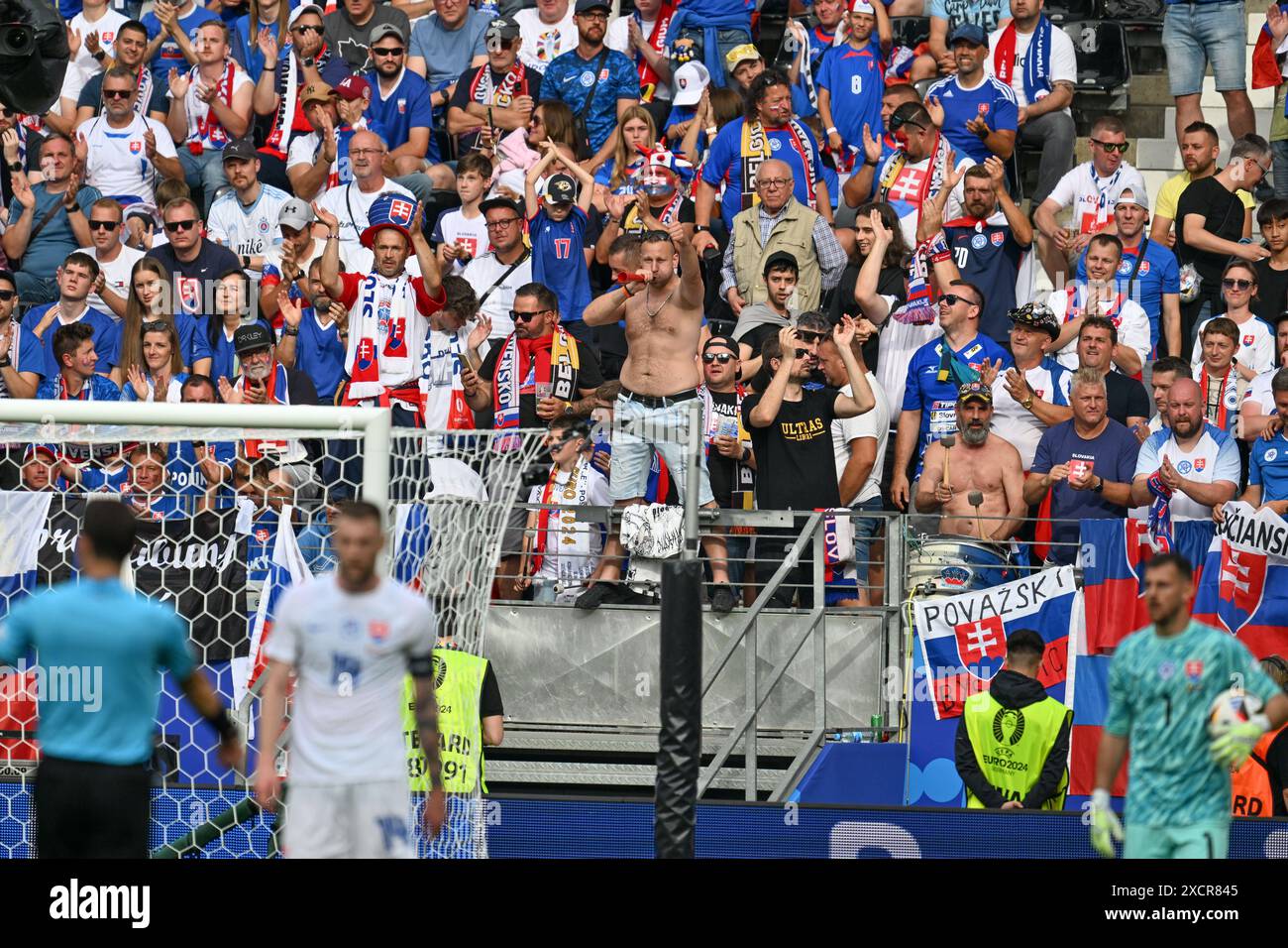 fans and supporters of Slovakia pictured during a soccer game between ...
