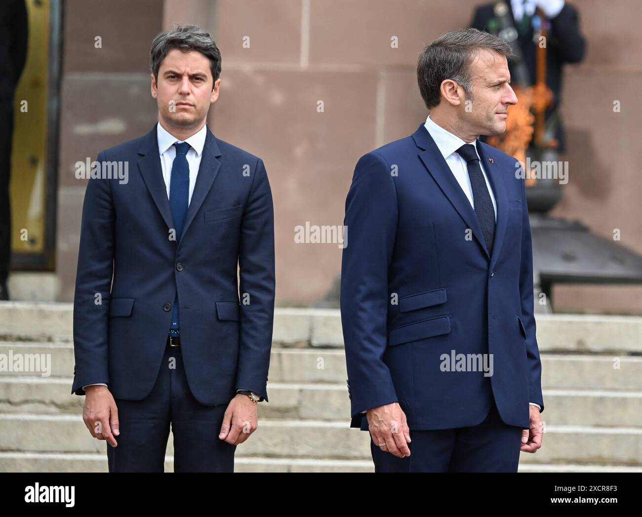 French President Emmanuel Macron and French Prime Minister Gabriel ...