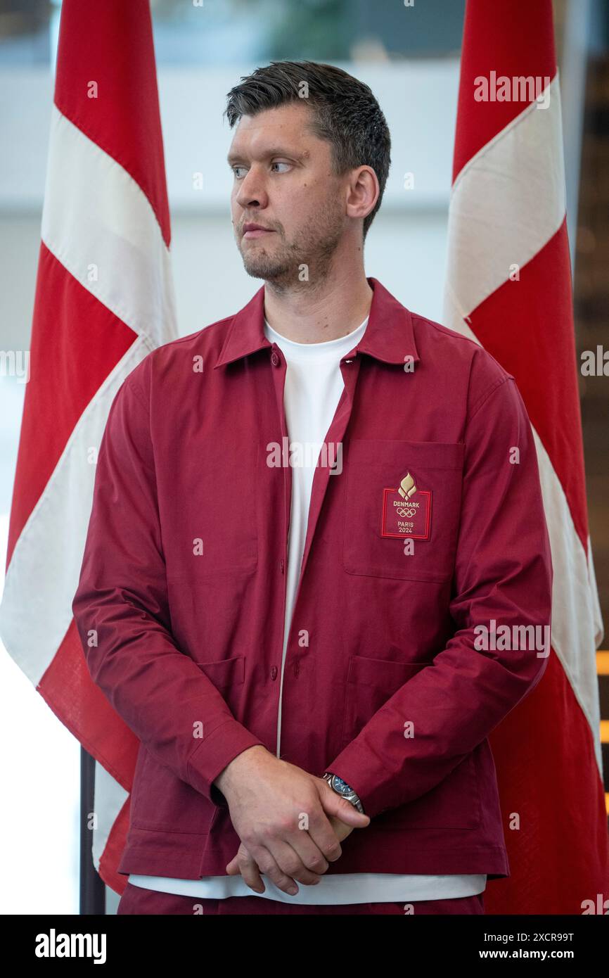 Aarhus, Denmark. 18th June, 2024. Olympic athlets handball player ...