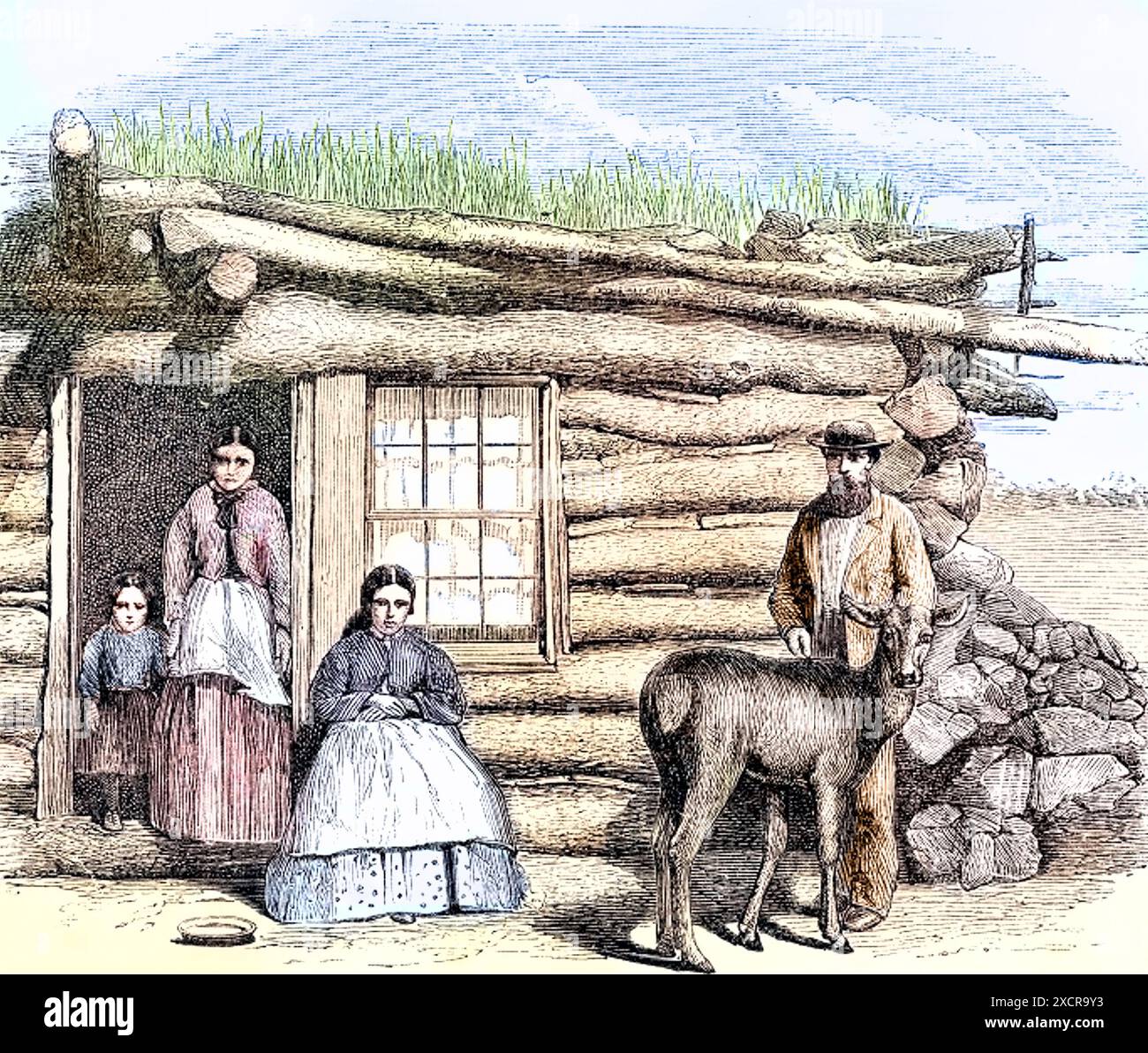 Family of Mormon Settlers, 1860s Stock Photo - Alamy