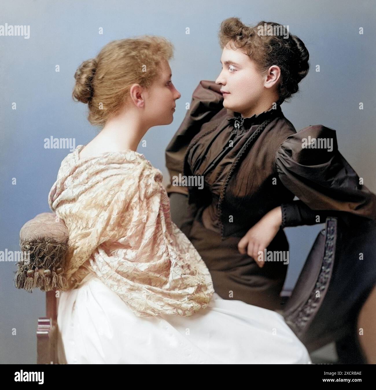 Helen Keller and Anne Sullivan, c. 1891-1894. C.M. Bell, photographer ...