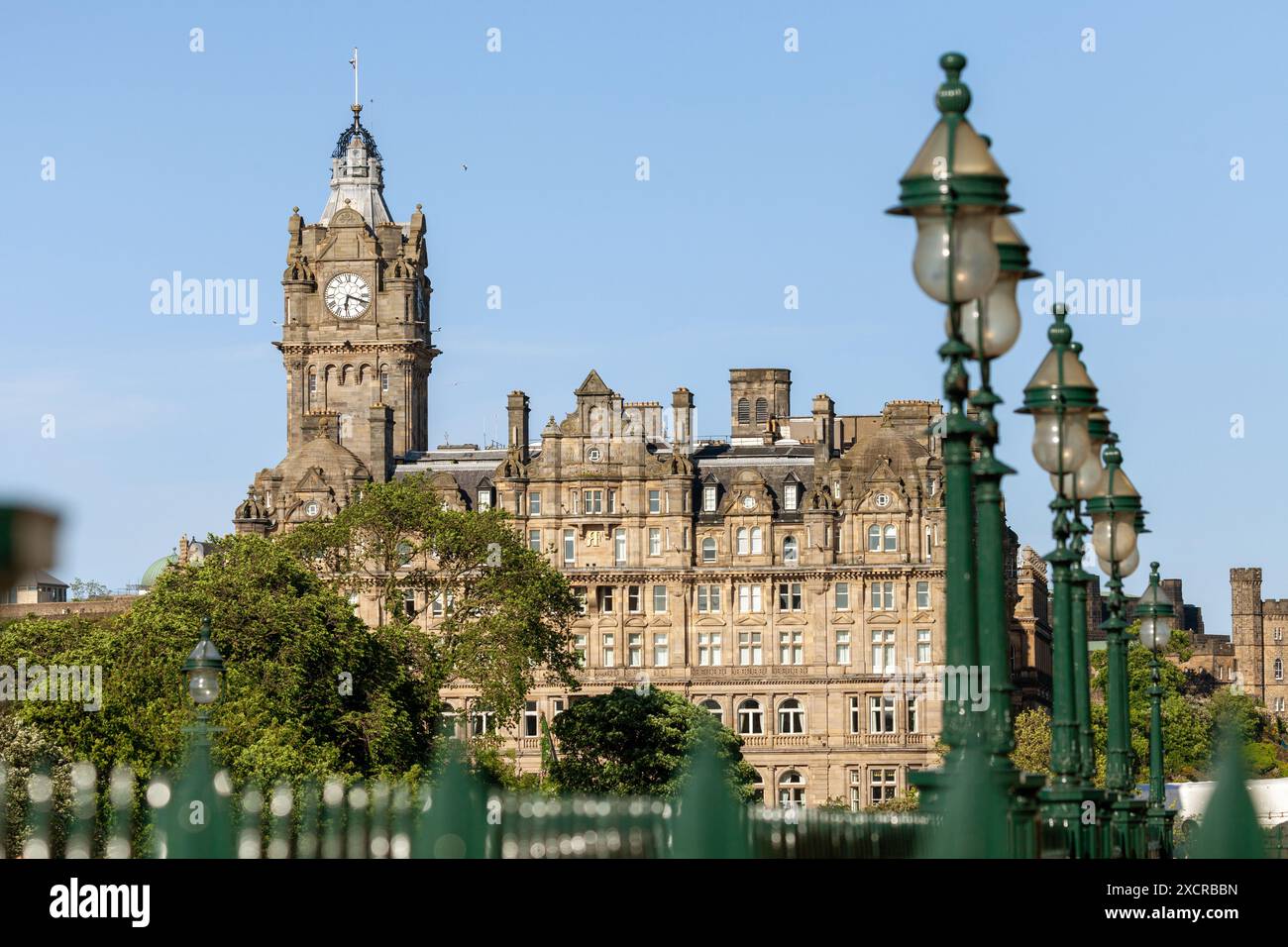 The famous Balmoral Hotel in Edinburgh seen from outside the National ...