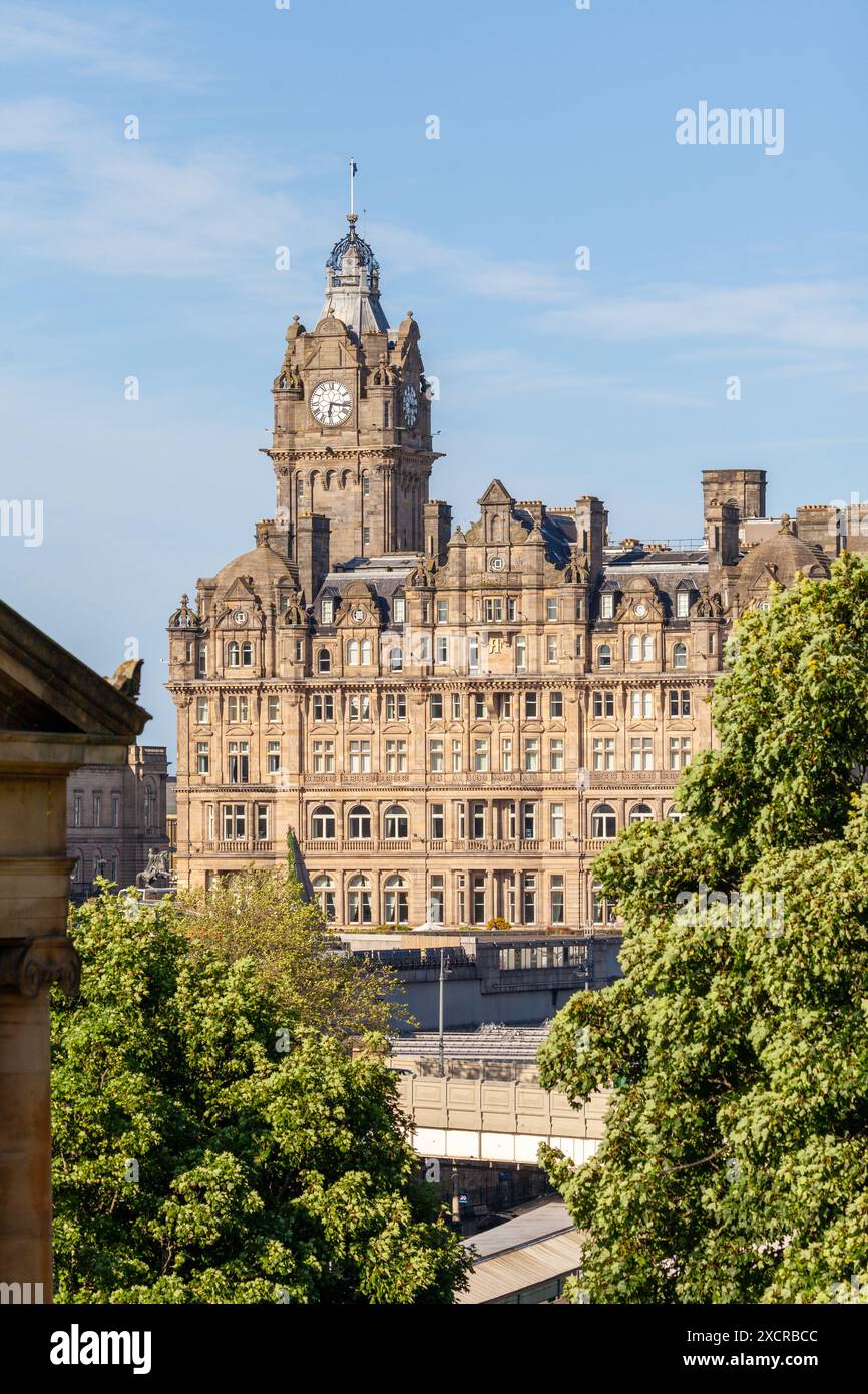 The famous Balmoral Hotel in Edinburgh seen from the Mound Stock Photo ...