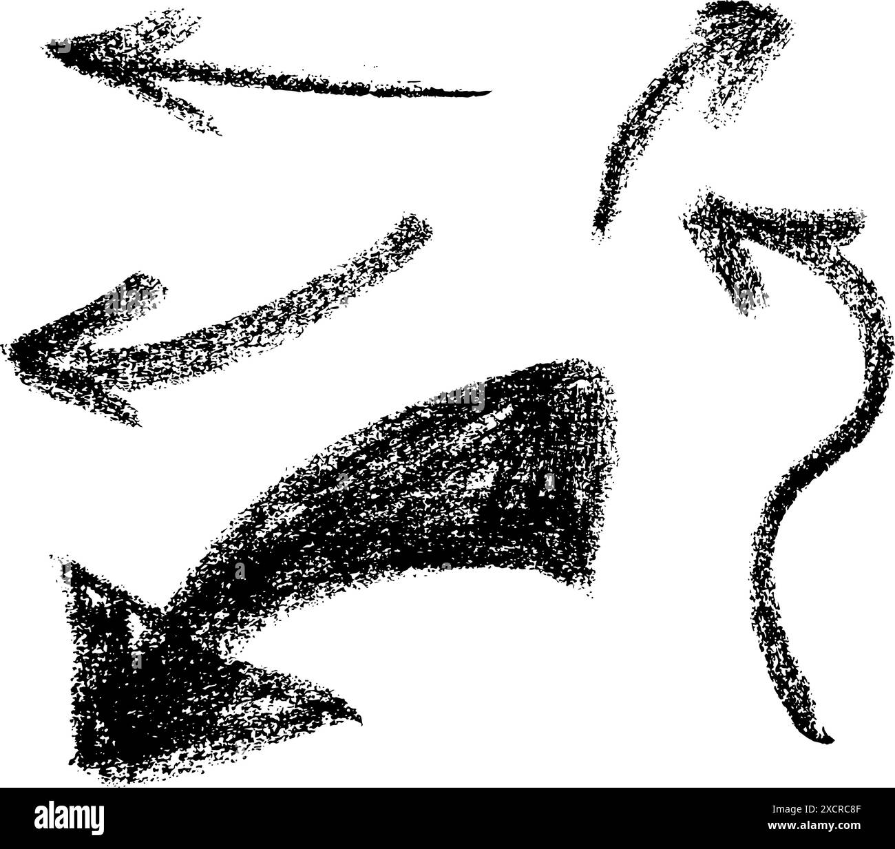 Hand Drawn Chalk Freehand Arrows Set Stock Vector Image & Art - Alamy