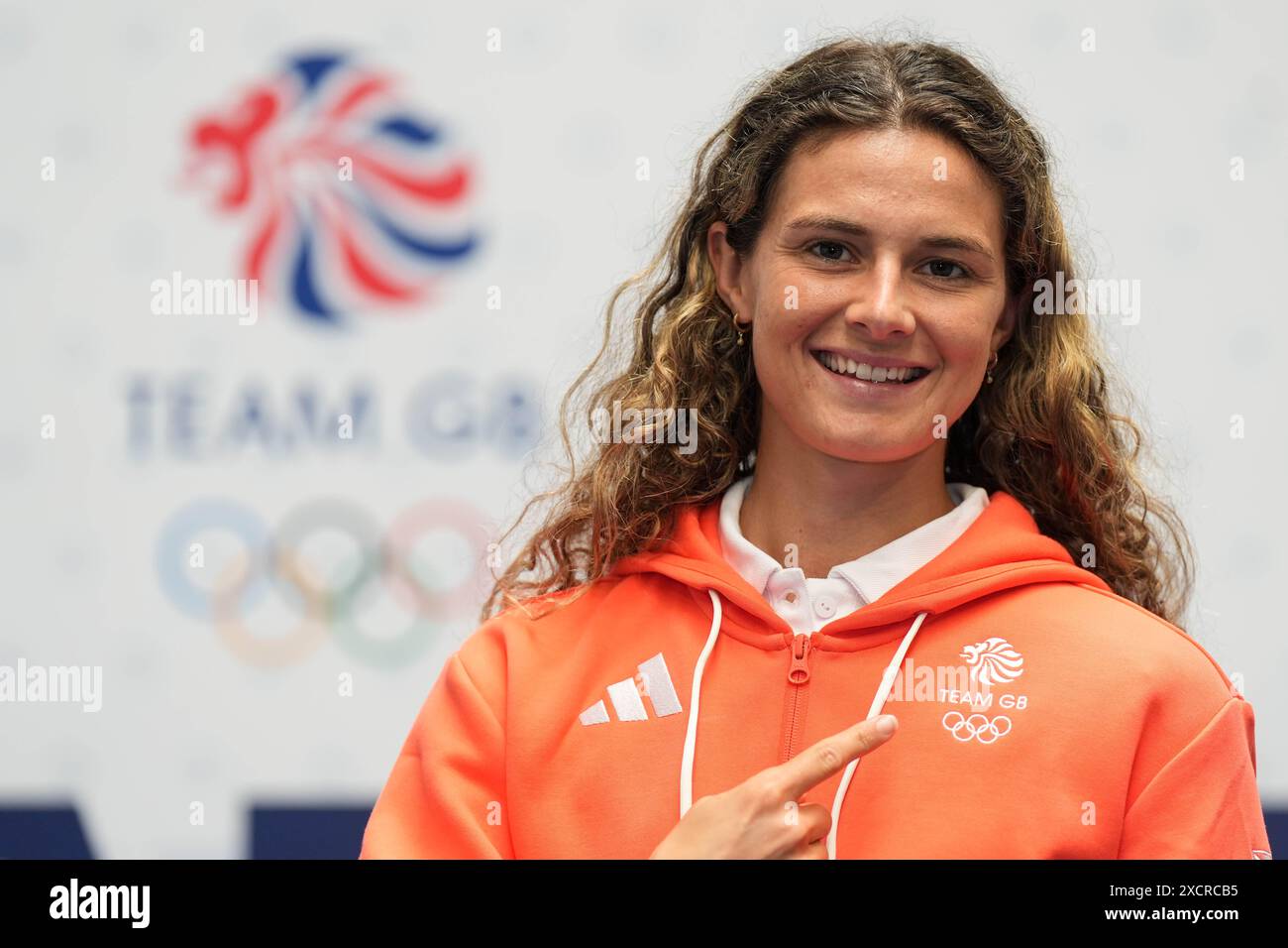 Flora Peel during a Team GB kitting out session for the Paris Olympics ...